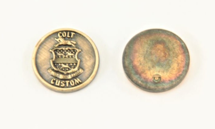 Colt Original Custom Gun Grip Medallions, Bronze