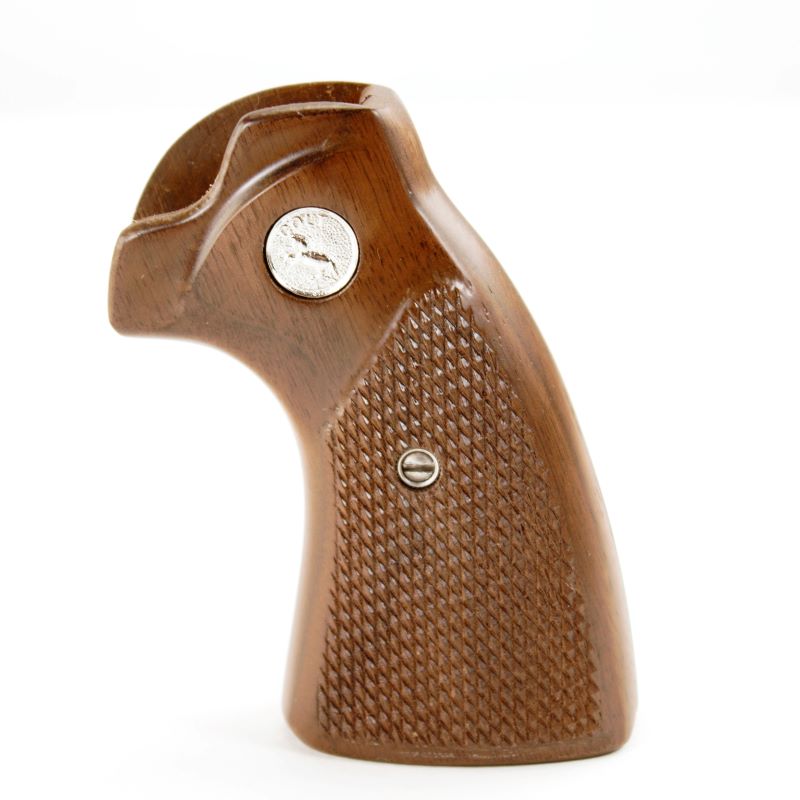 Colt Detective Special Walnut Checkered Silver Medallion